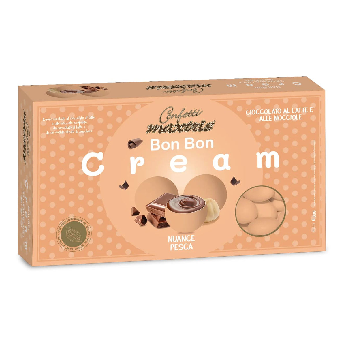 Maxtris Confetti Bon Bon Cream Gianduia Nuance Pesca 900 Gr – L'Arcolaio