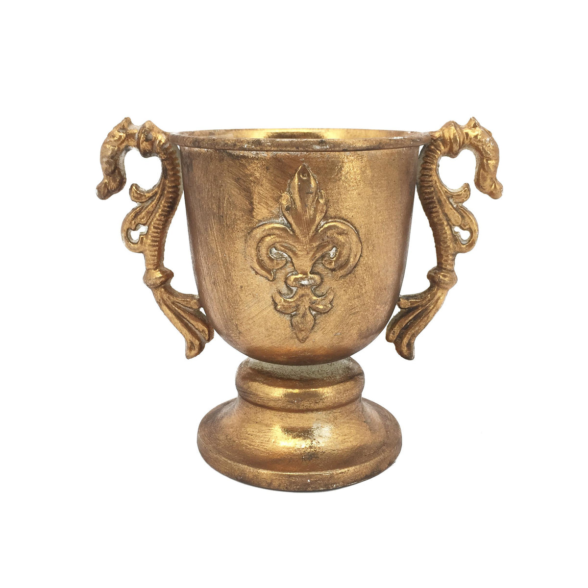 Vimin Box Coppetta con Manici e Stemma D 10,5 Cm H 15 Cm Oro – L'Arcolaio